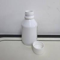China White PET Plastic Bottle 125ml with Screw Top Cap Durable Liquid Packaging Printed LOT Number for sale