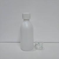 China 250ml PE Round Liquid Medicine Bottle Child Resistant Cap Empty Plastic Tos Bottle for sale