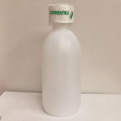 China 8oz White Frosted HDPE Plastic Bottle with CRC Tamper Proof Cap for Screen Printing for sale