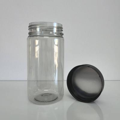 China 350cc PET Round Honey Bottle with Screw Cap Foil Seal Screen Printing for sale