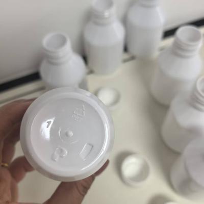 China White 125ml PET Plastic Bottle with Glossy Screw Top Cap and Printed LOT Number for Tus for sale