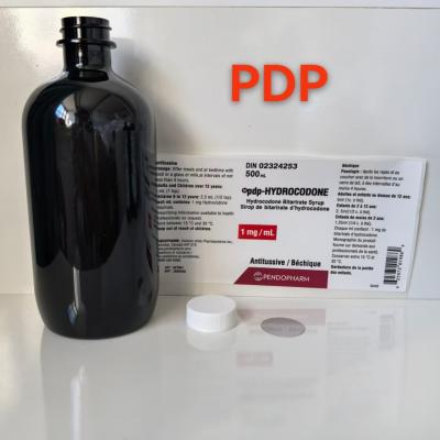 China Empty PET Plastic Bottles 500ml 16oz with Screw Cap for Cough Syrup Containers for sale