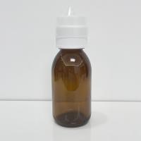 China Amber Glass Makatussin Bottle 90ml with CRC Cap Silk Screen Printing Full Set for sale