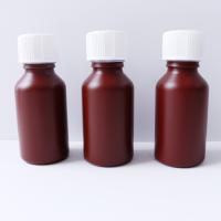 China 100ml Brown Amber HDPE Glossy Plastic Bottle with CRC Cap for Medical Packing for sale
