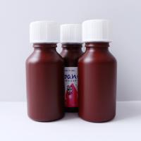 China 100ml Brown Amber HDPE Glossy Plastic Bottle with CRC Cap for Medical Packing for sale