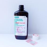 China 16oz Amber Plastic Medicine Bottle with Red Cap for Oral Solution Syrup for sale