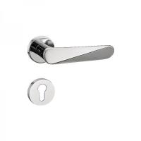 China Anti Scratch Modern Brass Front Door Handles Lock Set 157x51mm for sale