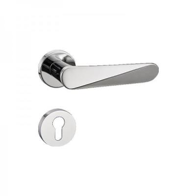 China Anti Scratch Modern Brass Front Door Handles Lock Set 157x51mm for sale