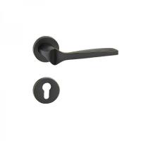 China BAB Black Galaxy Modern Brass Door Lever / Entrance Door Handle for sale