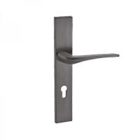 China Gray Color Dragonfly Door Knob Brass Lever Lock Door Handles Feel Solid for sale