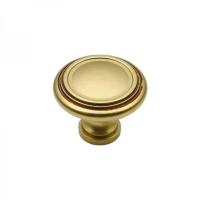 China Feel Solid Antique Brass Pull Handles / Round Cabinet Door Knobs for sale