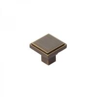 China Wear Resistant Square Brass Door Knobs With EB Satin Bronze Finish for sale