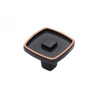 China Modern Zinc Cabinet Handles Decorative Drawer Knobs ASB American Black Color for sale