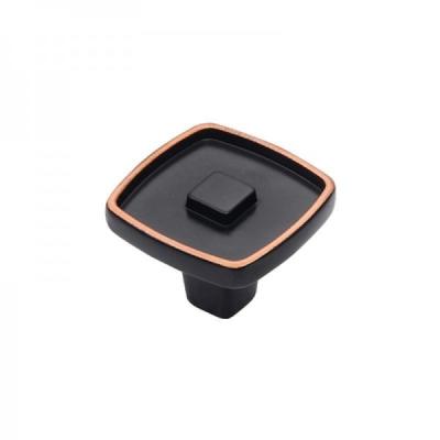 China Modern Zinc Cabinet Handles Decorative Drawer Knobs ASB American Black Color for sale