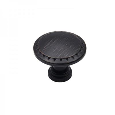 China BAC Ancient Black Cabinet Knobs Zinc Alloy Round Pull Hands for sale