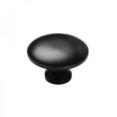 China CD7759 Zinc Alloy Black Cupboard Knobs Round Drawer Pulls for sale