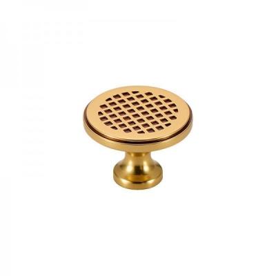 China Round Modern Brass Door Knobs Cabinet / Cupboard Door Hardware for sale
