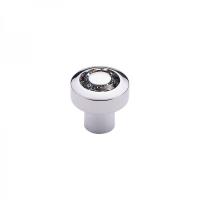 China OEM CP Chrome Round Brass Drawer Knobs / Cabinet Pulls for sale