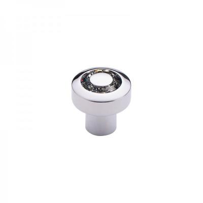 China OEM CP Chrome Round Brass Drawer Knobs / Cabinet Pulls for sale