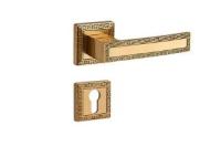 China Versace MPOV Pearl Brass Classical Door Handle With Lock Hole for sale