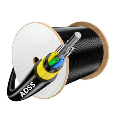 China G652D Fiber Optic Overhead Cable 12 24 48 96 Core ADSS Self Supporting Aerial Cable for sale