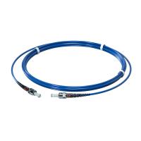 China FTTH PVC 3.0MM Single Mode G657A1 3M ST/UPC-ST/UPC Armored Fiber Optic Patch Cord for sale