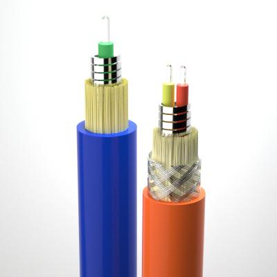 China Spiral Armored Fiber Optical Cable 2.0/3.0mm CPR FTTH 1 Core Single Mode Indoor Flexible for sale