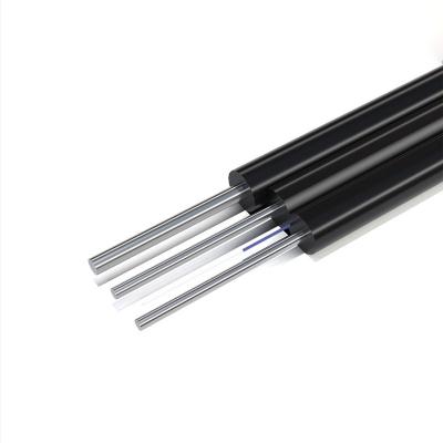 China HXCOWO FTTH Outdoor GJYXCH 1 2 4 Core G657A1 Steel Wire Or FRP Black Fiber Optic Drop Cable for sale