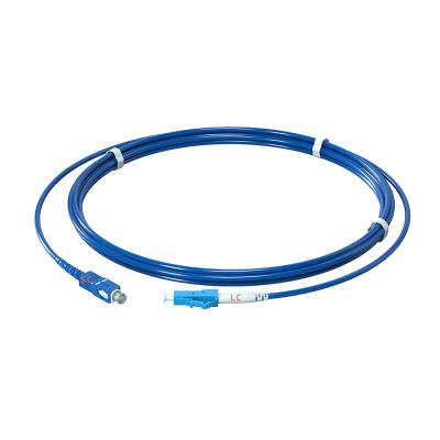 China PVC Armored Single Mode 9/125 G652D Simplex SC/UPC-LC/UPC Fiber Optic Patch Cord for FTTTB Signal Transfer for sale