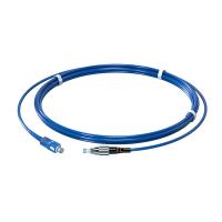 China FC UPC Connector Blue Single Mode Simplex FTTH Drop Cable Communication Armored Fiber Optic Patch Cord for sale