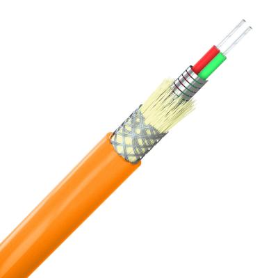 China Bundled Spiral Indoor Outdoor Armored Fiber Customized Tactical Multimode Fiber for sale
