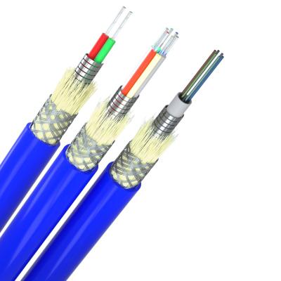 China OM1 OM2 OM3 Multimode Armored Fiber Optic Cable Dustproof Function for sale