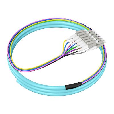 China PVC LSZH HXCOWO Novel 12-Color 12-Core LC FC SC ST UPC/APC Single Mode G657A/G652D 0.9mm MM Fiber Pigtails for sale