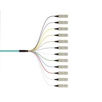 China Wavelength 850nm/1310nm/1550nm 12Color-Coded Bunch Ribbon Type SC Fiber Optic Pigtails for sale