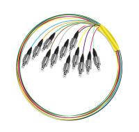 China speed HXCOWO 12 Core G652D LSZH FC Fanout Bunchy Breakout Fiber Optic Pigtail for 4g Network for sale