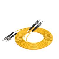 China Customized Lengths HXCOWO ST Single-Mode 9/125 OS2 Duplex Fiber Optic Cable Patch for sale