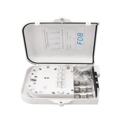 China Black White OEM Fiber Optic Distribution Box FTTX 8 Core With 1 8 PLC Splitter for sale