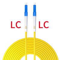 China Fiber Optic Patch Cord LC UPC/LC UPC 2.0mm PVC OFNR 9/125 Single Mode Fiber Optic Cable Patch for sale