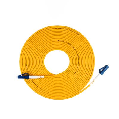 China Indoor SM G652D G657A1 G657A2 Simplex 3.0mm LC UPC Fiber Optic Cable Patch for FTTxFTTB for sale