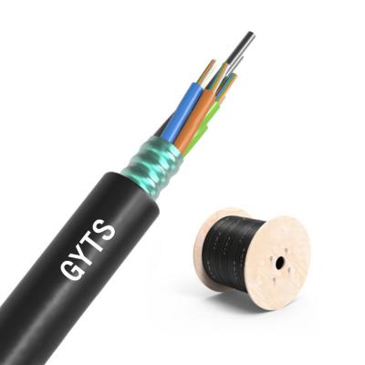 China Outdoor Duct and Conduit Customized 2-288 Cores SM MM Armoured GYTS Fiber Optic Cable for sale