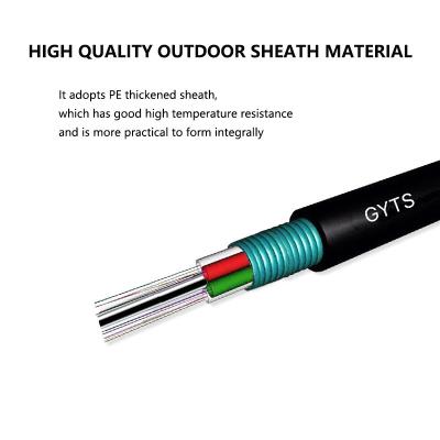 China 12 Core Outdoor Armored Fiber Optic Cable with Corrugated Steel Tape Armor for Custom Length Installations for sale
