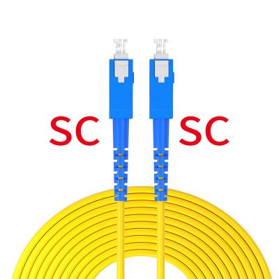 China 1core Fiber Optic Patch Cord SC To SC UPC/APC 2.0mm/3.0mm G652D/G657A for in FTTH for sale