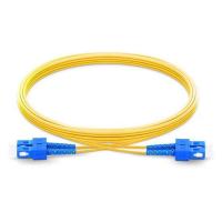 China Singlemode Armored Fiber Patch Cord SC UPC To SC UPC Duplex 2.0mm PVC OFNR 9/125 for sale