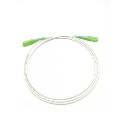 China G657A 3.0mm LSZH White Armored Fiber Optic Patch Cord SC/APC To SC/APC SM 9 1F for sale