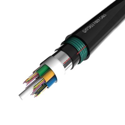 China GYFTA53 Double Armored Fiber Optic Cable with 2-288 Cores Loose Tube Stranded Design for Direct Burial Applications for sale