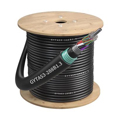China Outdoor Armored Fiber Optic Cable GYTA53 2~216core 1km Unarmed for Telecom Communication for sale