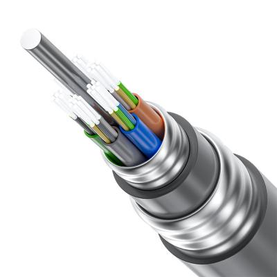China OEM/ODM Underground Direct Buried 2-288 Cores Outdoor Armored Fiber Optic Cable for Telecom Communication for sale