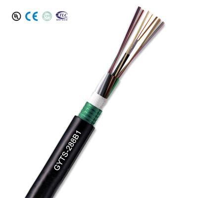 China G655 GYTS Outdoor Armored Fiber Optic Cable with ITU G652D and G657A Stranded Loose Tube for High Performance for sale