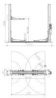 China Gantry Design 4T 2 Post Car Lift Connect On Bottom for sale