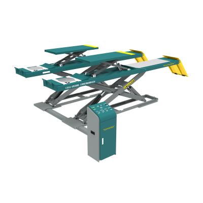 China Super Thin 5T Wheel Alignment Scissor Lift Ultra-thin Big Scissor Lift for sale